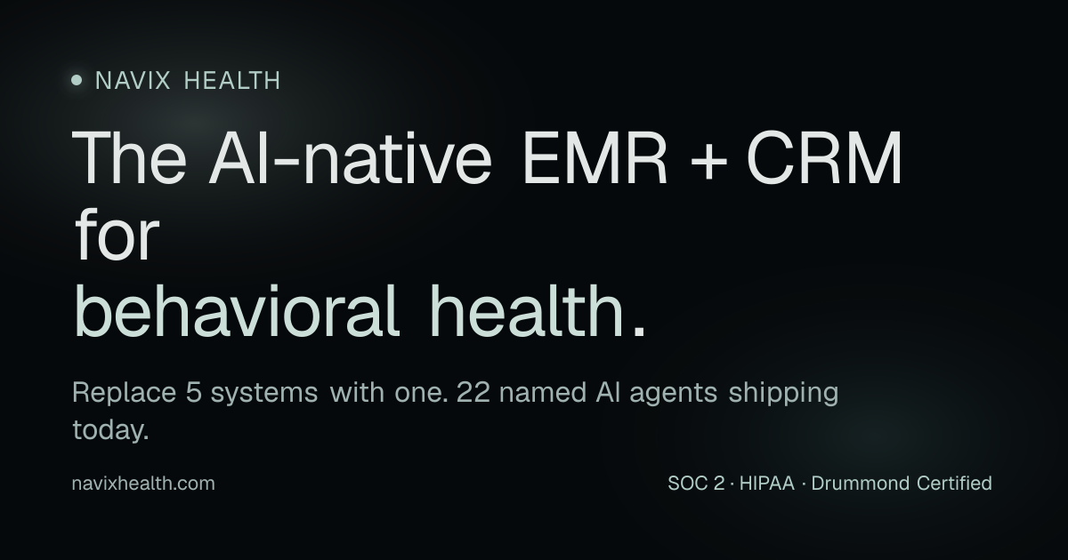 Best EMR for Detox Facilities (2026) — Buyer's Guide | Navix Health